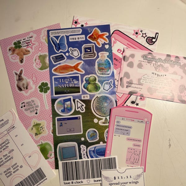 Kaomoji Sticker Sheet - Etsy