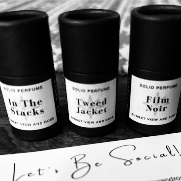 Tweed Jacket Solid Perfume | Black Tea + Hay + Musk Scented Perfume - Etsy