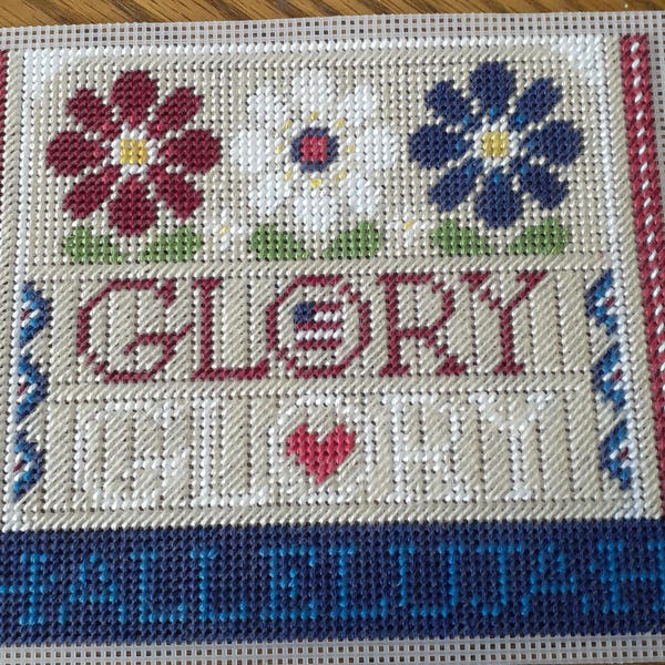 Patriotic Cross Stitch Pattern - Glory Glory Hallelujah - Instant ...