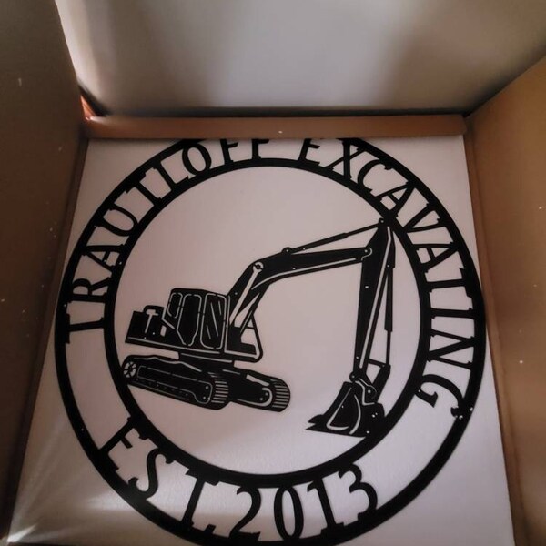 Excavator Signs, Excavator Wall Decal, Excavator Wall Art, Excavator ...