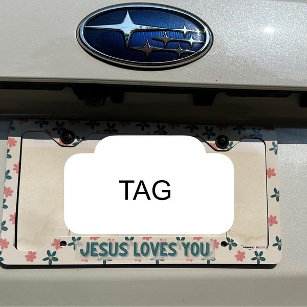 Jesus Loves You, Christian License Plate, Car Accessories, Car Tag ...