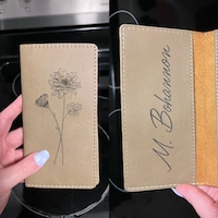 Personalized Kids Name Leather Wallet for Dad, Best Father's Day Gift ...