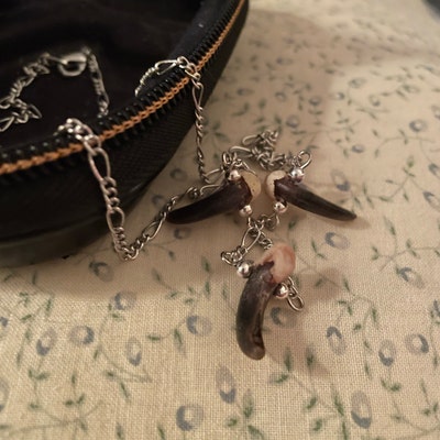 Coyote Tooth Necklace Antique Copper Necklace Real Bone - Etsy