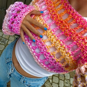 Crochet Mesh Jumper/ Shrug Pattern - Etsy
