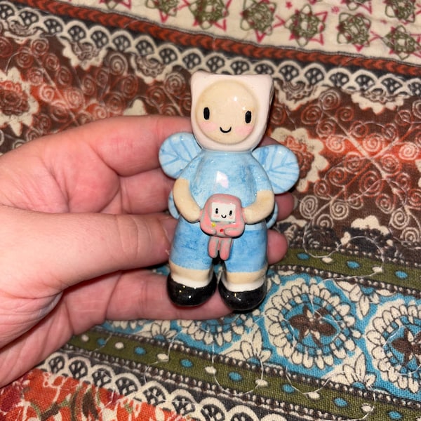 Adventure Time Finn With Wing,ceramic Adventure Time Finn Sculpture ...