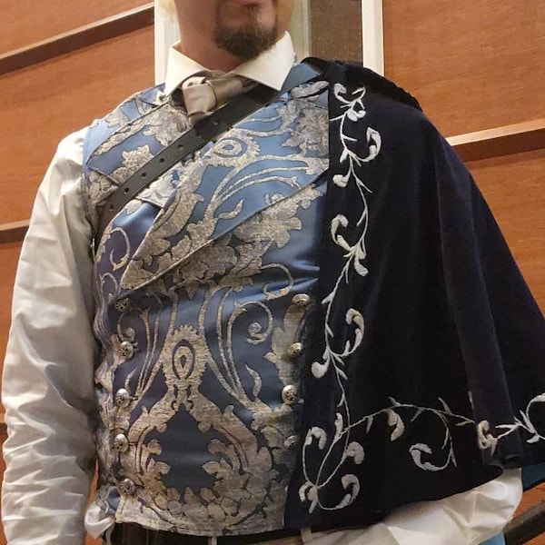 Custom Embroidered Short Half Cape/ Fencing Cape, Made to Order - Etsy