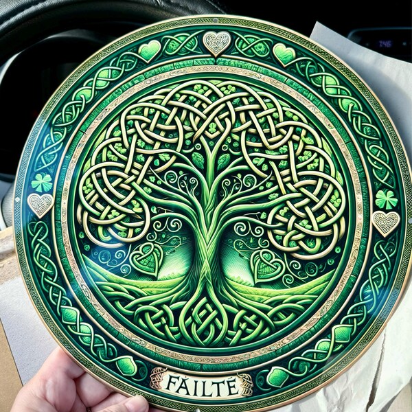Celtic Tree of Life Garden Decoration, Failte Irish Welcome Sign ...