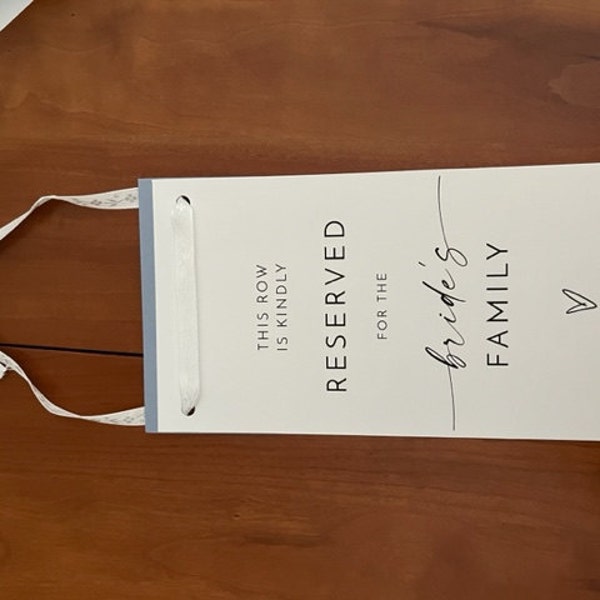 Reserved Chair Tags, Minimalist Reserved Tag, Modern Wedding Reserved ...