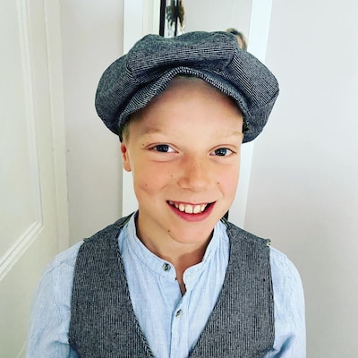 Baker Boy Hat Sewing Pattern, Newsboy Cap in 4 Sizes, Beginner Paperboy ...
