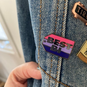 Best Bi Hard Enamel Pin Lapel Pin Brooch Badge Flair Lgbtq - Etsy