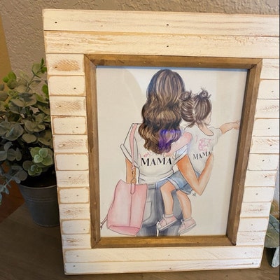 Mommy and Me Art, Girly Art, Girly Print, Little Girl, Mom Print, Girls ...