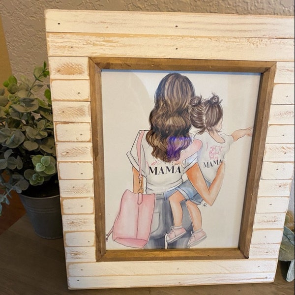 Mommy and Me Art, Girly Art, Girly Print, Little Girl, Mom Print, Girls ...