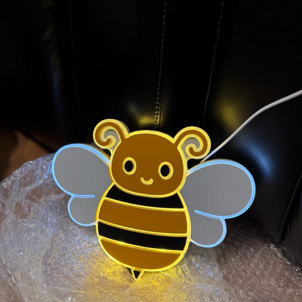 Cute Bumble Bee Light Sign, Bumble Bee Like, Bumble Bee Night Light ...