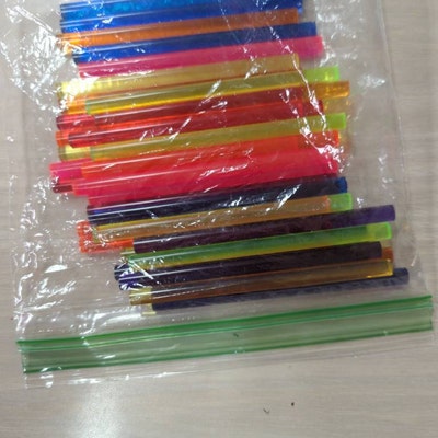 32 Pieces 3/4 Diameter 8 Different Colors Round Clear Acrylic Rods ...