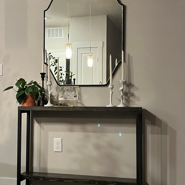 Solid Wood Console Table Lentini Design Slim Handmade Entryway Table ...