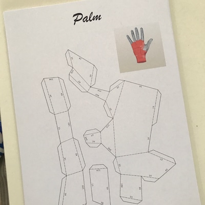 Hand Low Poly Pdf 3D Papercraft Template, Low Poly DIY Paper Sculpture ...