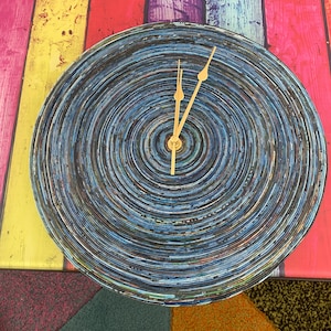 Recycled Paper Clock Eco-friendly Unique up Cycling Brown Round - Etsy