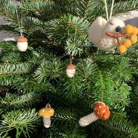 Acorn Gnome Ornaments, Holiday Decor, Grumpy Christmas Tree Ornaments ...