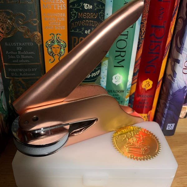 Book Embosser Personalized, From the Library of Book Stamp, Custom Book ...