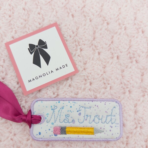 In the Hoop Bag Tag Machine Embroidery File, Luggage Tag Embroidery ...