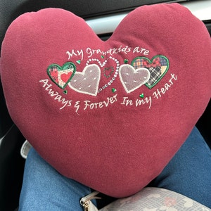 Heart MEMORY Pillow, Memory Cushion, Loss of Father, Loss of Husband ...