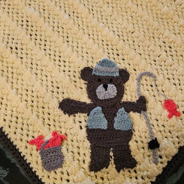 Gone Fishing Crochet Applique Pattern Instant Pdf Download - Etsy