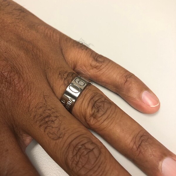 8mm Wide Titanium Duck Band - Personalized With Your Information ...