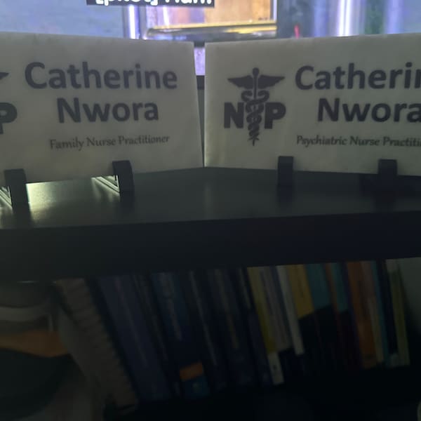 Family Nurse Practitioner Desk Sign - Nurse Name Plate - Marble Stone ...