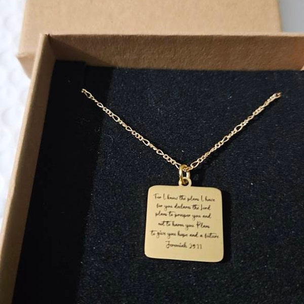 Perfect Love Casts Out Fear Bible Verse Gold Necklace, Christian Gift ...