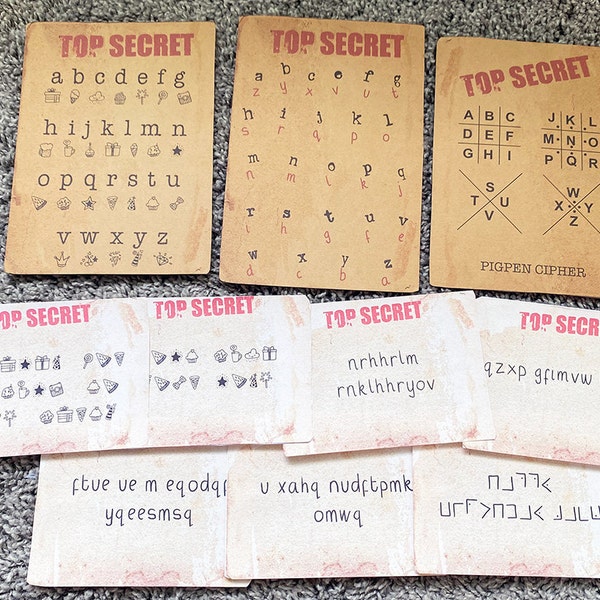 Spy Party Game, DIY Escape Room Prop. 11 Ciphers and Codes With ...