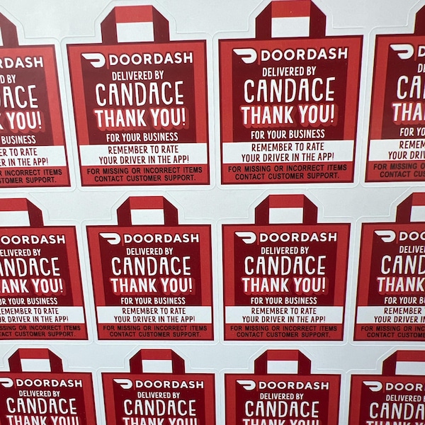 Personalized Uber Eats Labels - Delivery Circle Stickers - Food ...