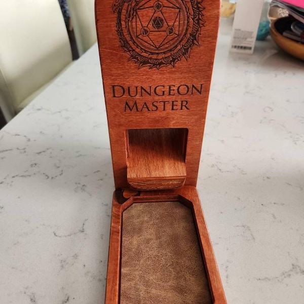 Dnd Dice Tower With Dice Tray, Personalized Custom Engraved Wood Tower ...