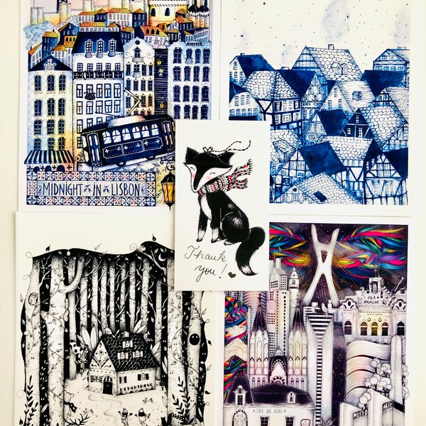 MAGIC LITTLE HOUSE Illustration / Drawing / Print / Poster / Fine Art ...