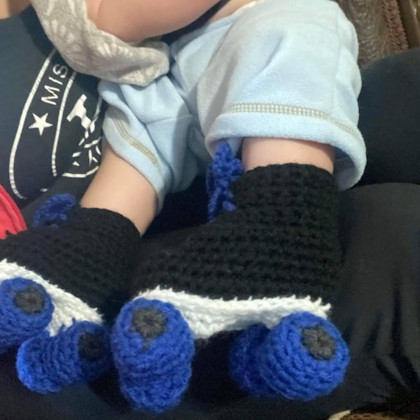 Racing Style Roller Skate Baby Booties - Etsy
