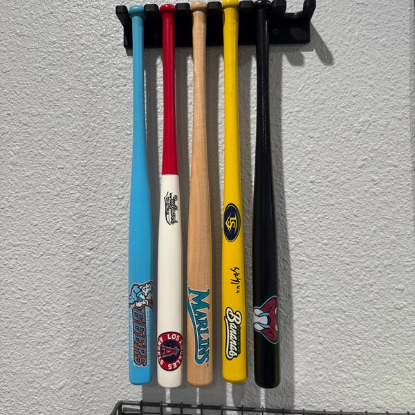Mini Baseball Bat Rack Holder, Short - Display (2) Miniature Souvenir ...
