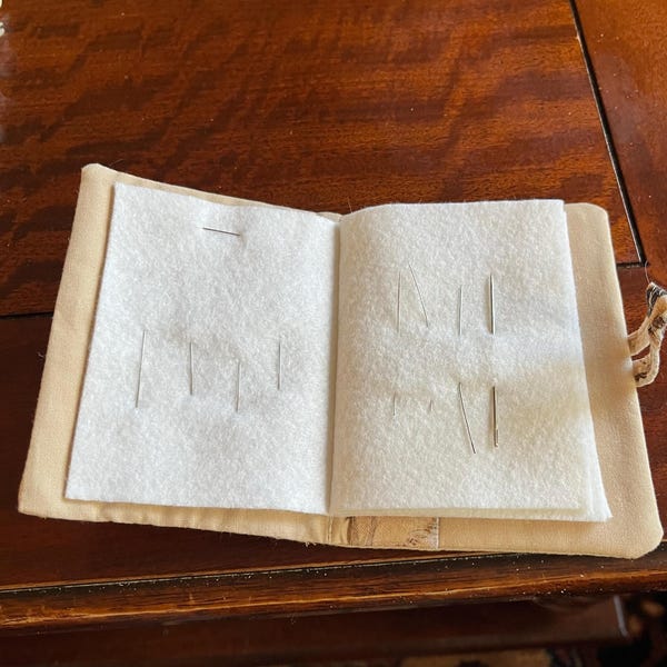 Sweet Needle Book in Pink Rose Fabric - Etsy