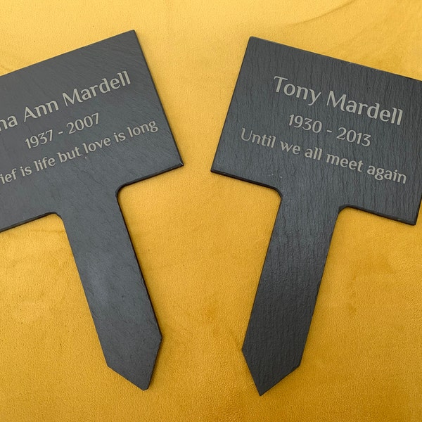 Wooden Memorial Post & Plaque With Engraved Brass Front, for Pets, Tree ...