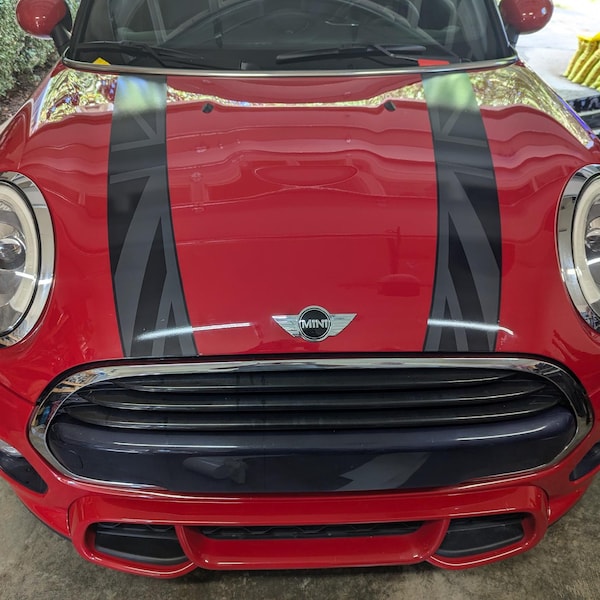 Union Jack Bonnet Stripes to Fit Mini Lci2 F55 5 Door / F56 3 Door ...