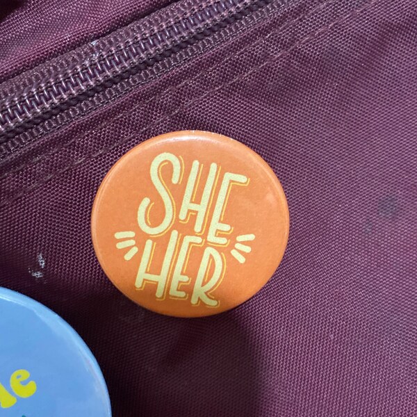 Pronoun Buttons (1.5 In) | Pinback Button Set | LGBT | Gender He/him ...