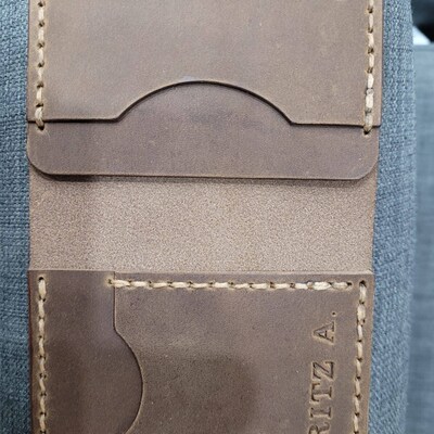 Cash Strap Wallet/ Minimalist Wallet/ Custom Leather Wallet/ Groomsman ...