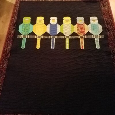 Budgie Birds Quilt Pattern, PDF, Instant Download, Modern Pieced ...