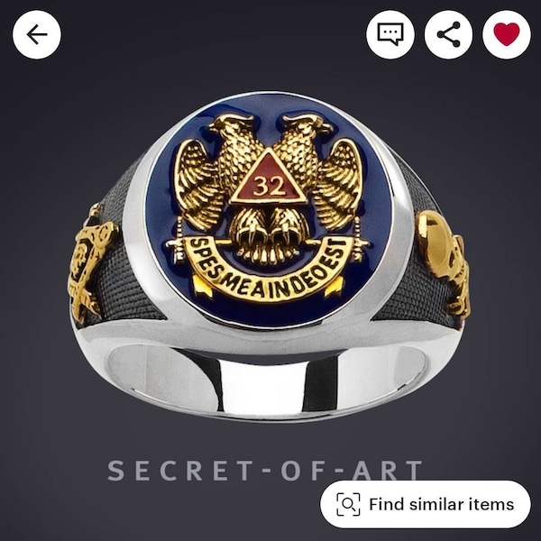 Past Master Ring Signet Ring Masonic Freemason Jewelry Master Mason ...