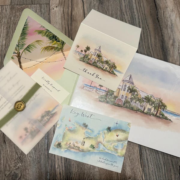 Save the Date - Key Largo, Florida - Vintage Large Letter Postcard ...