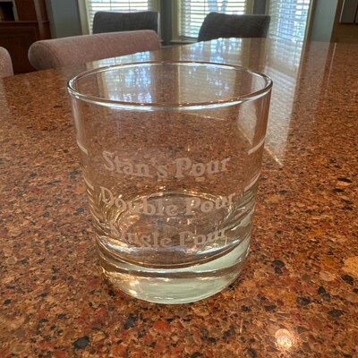 Custom Pour Line Whiskey Glass. Funny Whiskey Glass. Single Pour Double ...