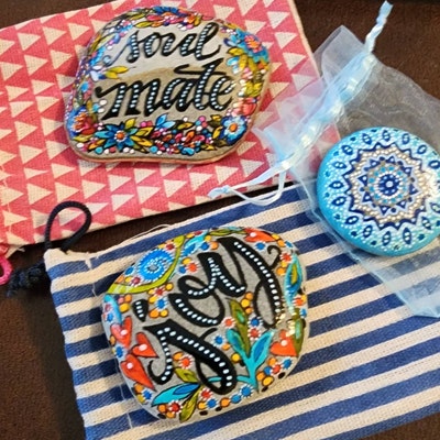 Tiny Tropical Sunshine / Tiny Painted Rocks/painted Stones/desk Art ...