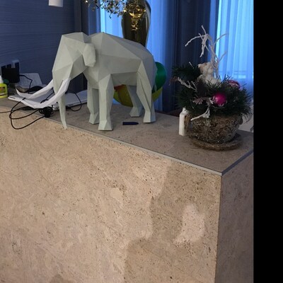 Printable DIY Template PDF. Mammoth Low Poly Paper Model Template. 3D ...