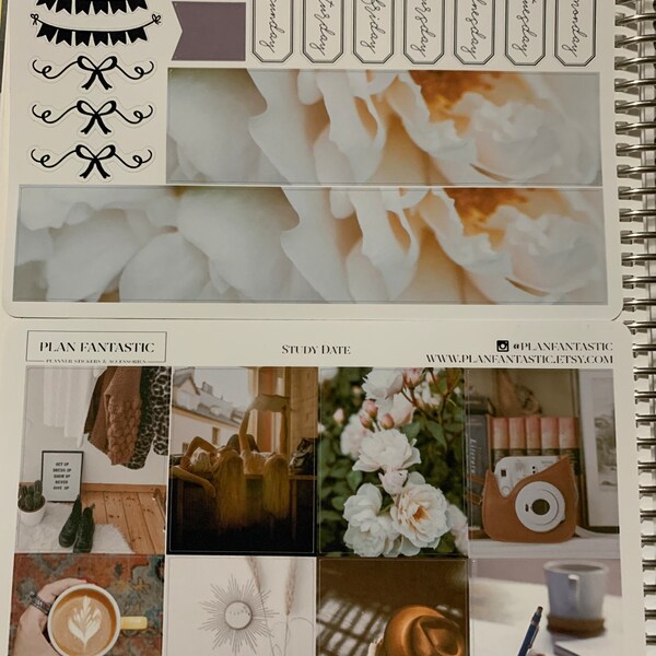Study Date Weekly Planner Sticker Kit Photo Stickers EC Weekly Back to ...