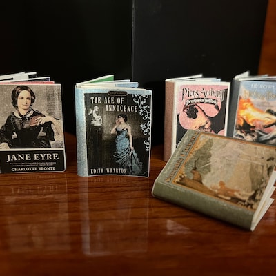 Mini Book Covers Editable Template, Mini Books, Canva Template ...