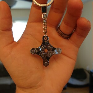 Bike Chain Key Fob, Bike Accessory, Bike Keychain, Metal Key Ring ...