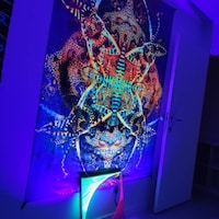 Uv-reactive Canopy Decor - Flower of Life - Ceiling Psychedelic Deco ...